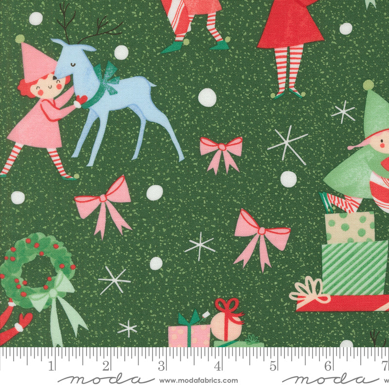 Tiny Christmas Elves Pine – Fabric Pop