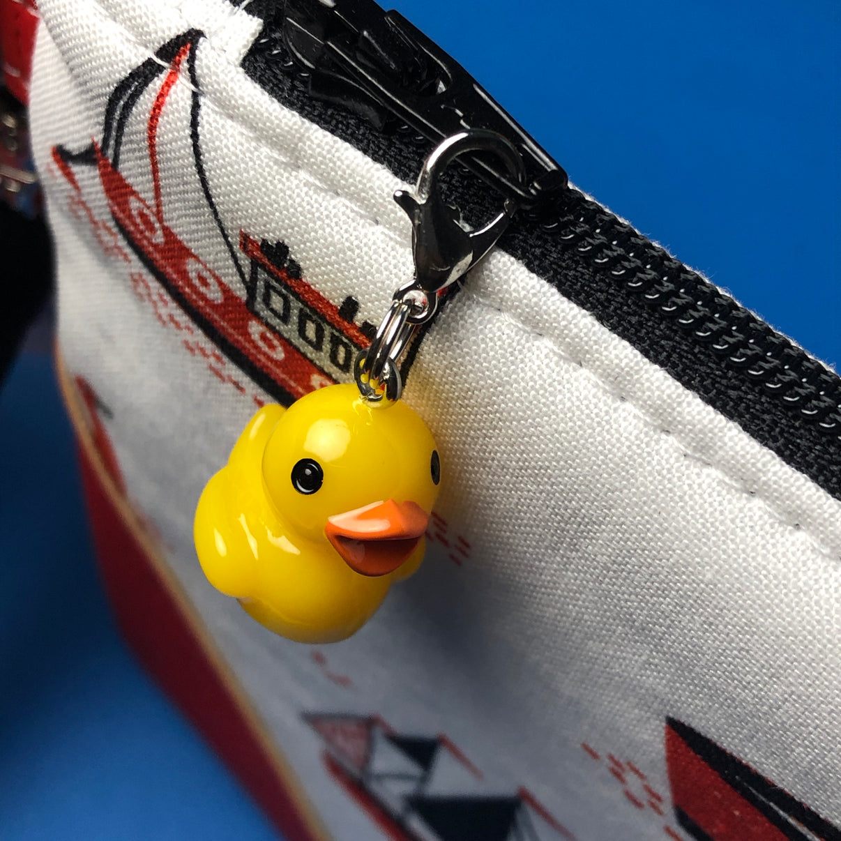 Rubber Duck Zipper Charm – Fabric Pop